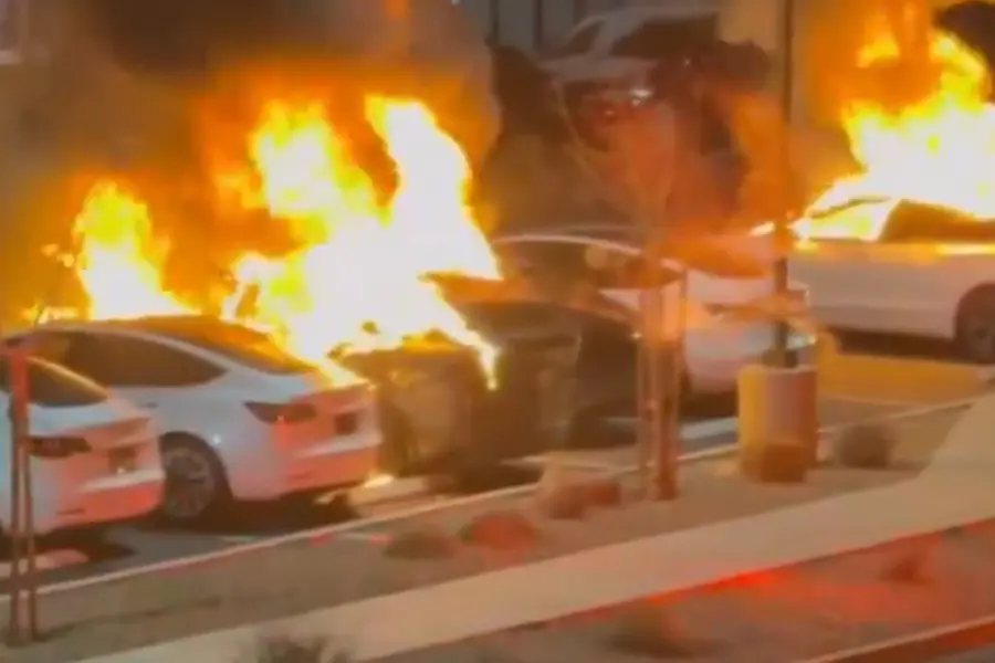 Several Tesla vehicles torched in Las Vegas; police probe possible arson