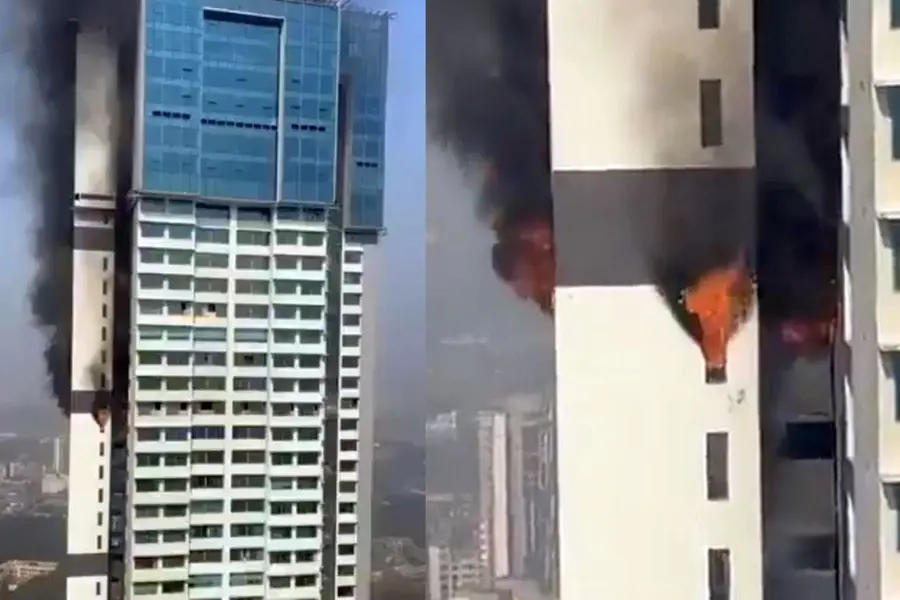 Massive fire in 42nd floor of South Mumbai's Salsette 27 skyscraper ...