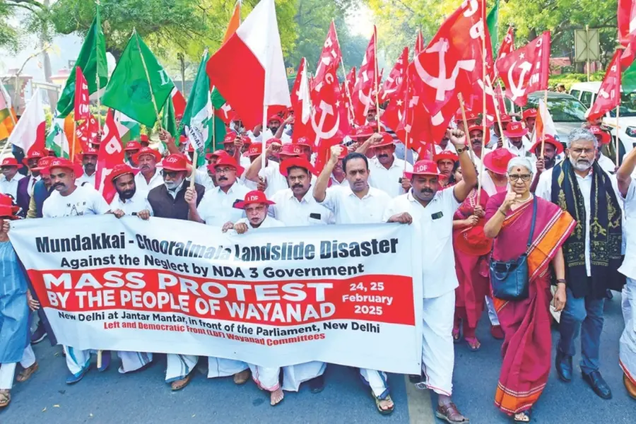Mundakkai-Chooralmala landslide disaster: LDF protests in Delhi over ...
