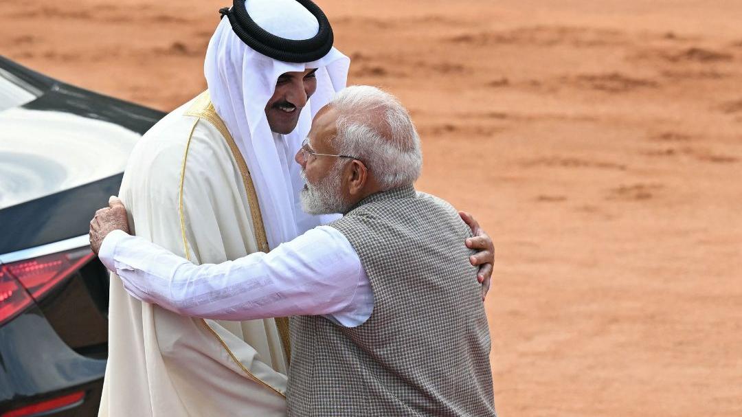 Qatar Emir receives ceremonial welcome at Rashtrapati Bhavan during 2-day visit to India