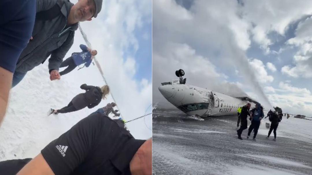 Toronto crash survivor captures chaos inside plane | VIDEO