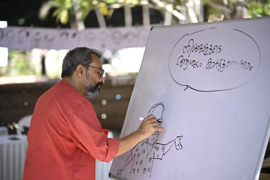 Cartoon lab at MBIFL 2025: Turning your thoughts into art