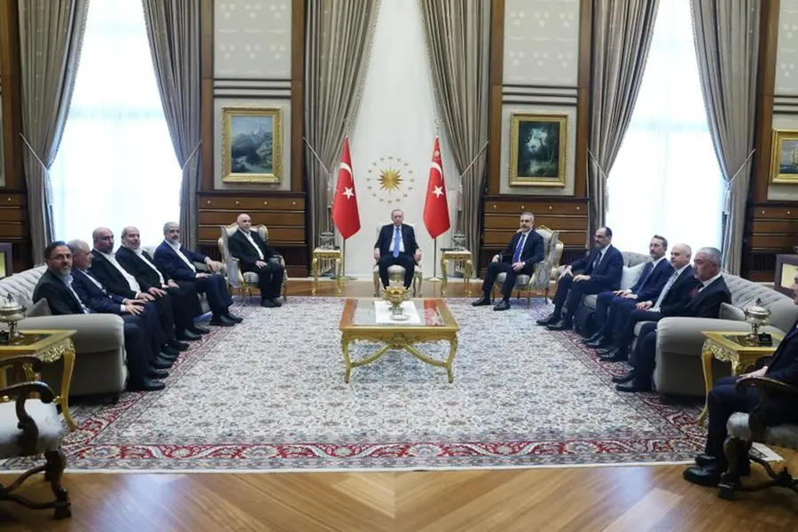 Turkish president meets Hamas delegation following Gaza ceasefire ...