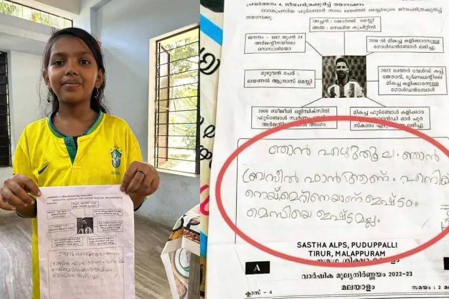 Question on Messi annoys class 4 Neymar fan, answer goes viral