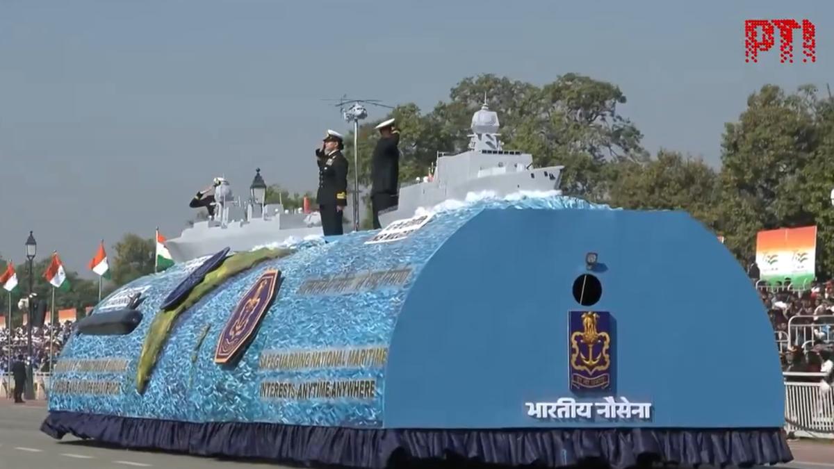 Indian Navy’s warships and submarine shine at Republic Day parade | WATCH
