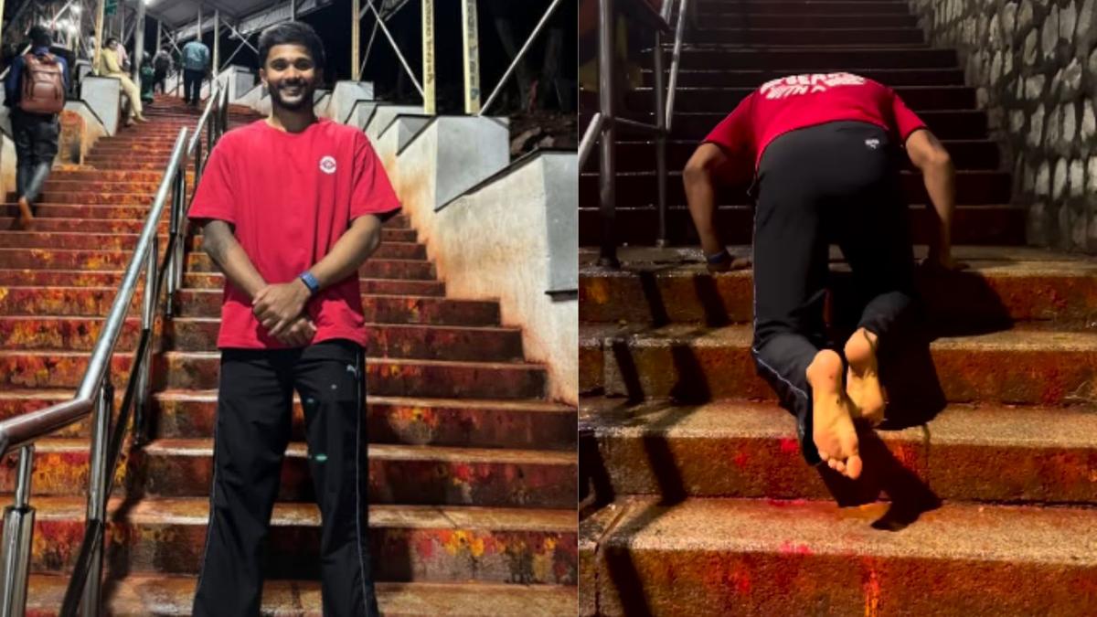 Cricketer Nitish Kumar Reddy climbs Tirumala’s sacred stairs on knees ...