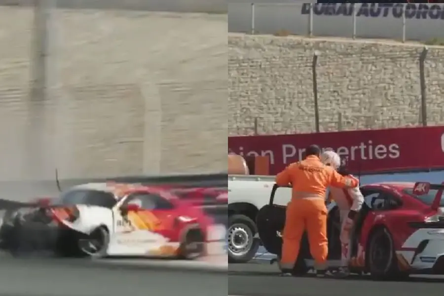 Actor Ajith Kumar's car crashes during practice session in Dubai ...