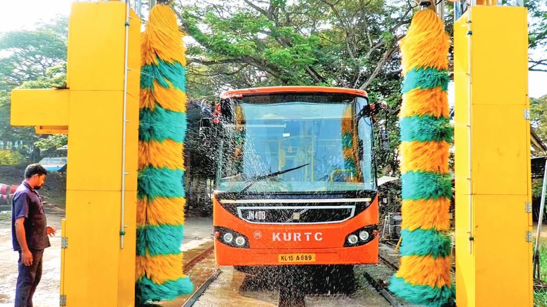 Clean in 3 minutes: Here's how KSRTC’s new automatic bus wash system works