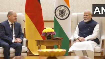 German Chancellor Olaf Scholz meets PM Modi in Delhi
