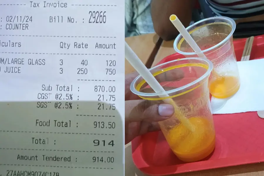 Plastic cups for Rs 120? Juice outlet faces backlash for hefty bill in ...