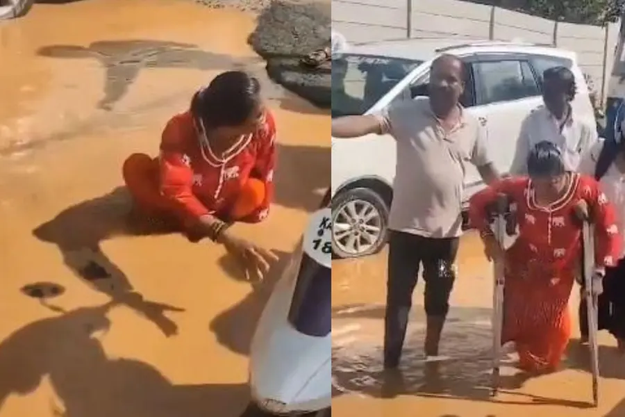 Physically challenged woman in Bengaluru falls into pothole in ...