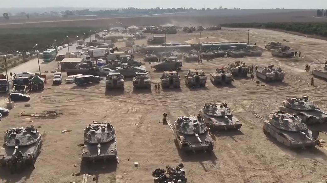 Israel releases footage of massive military buildup in Palestine ...