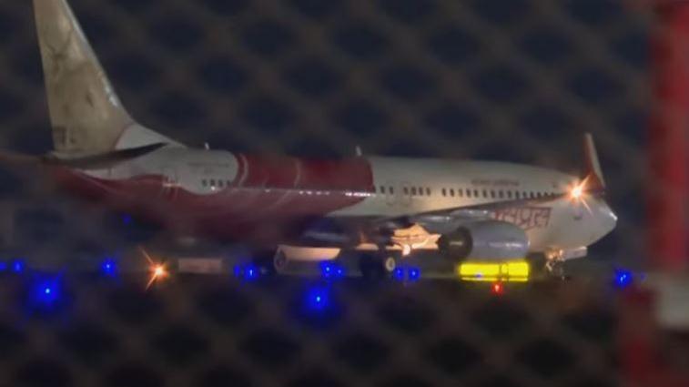 Air India Trichy-Sharjah flight lands safely, aircraft suffered landing gear malfunctioning | WATCH