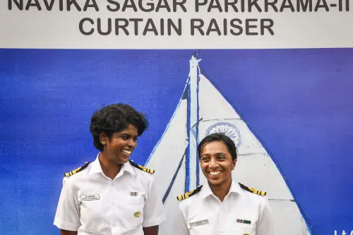 Two women naval officers embark on solo global voyage