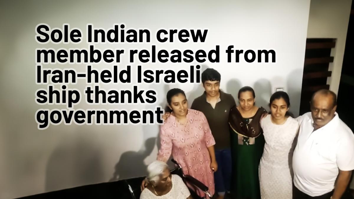 Sole Indian crew member released from Iran-held Israeli ship thanks ...