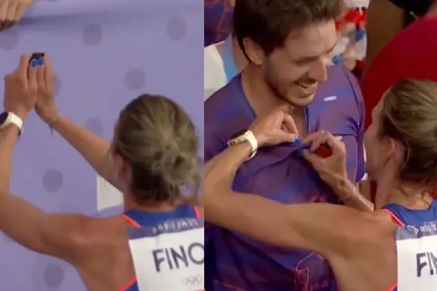 Watch: French athlete proposes to her boyfriend with an Olympic pin ...
