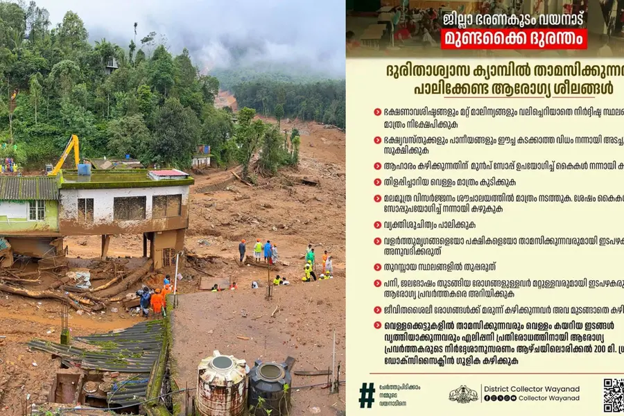 Wayanad collector issues health guidelines for relief camp dwellers ...
