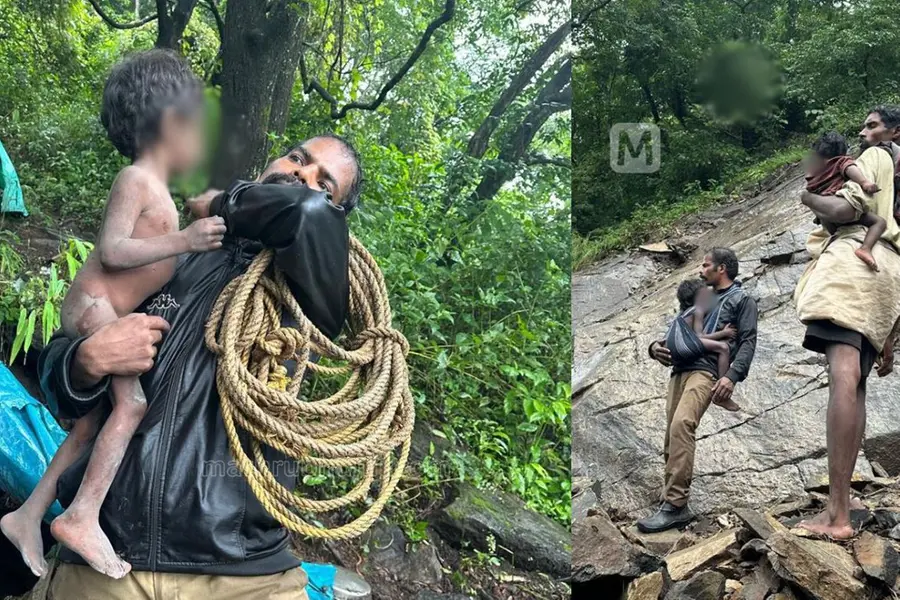 Tribal family stranded in Wayanad forest rescued in daring operation ...