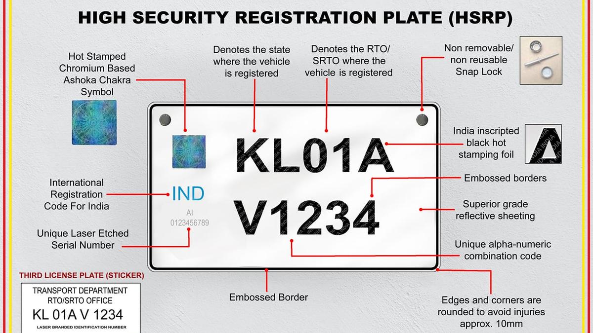 Kerala MVD to print its own high-security registration plates