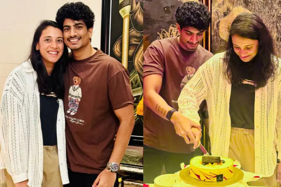 5 years of love; Smriti Mandhana cuts anniversary cake with Palash
