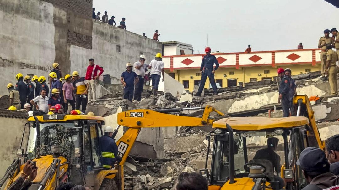 Six-storey building collapses in Gujarat, many feared trapped