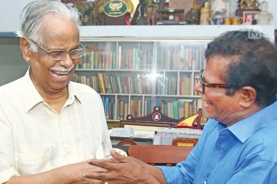 Actor Indrans meets writer T Padmanabhan