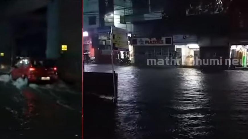 Heavy rain pounds Kochi; Shops inundated, roads waterlogged