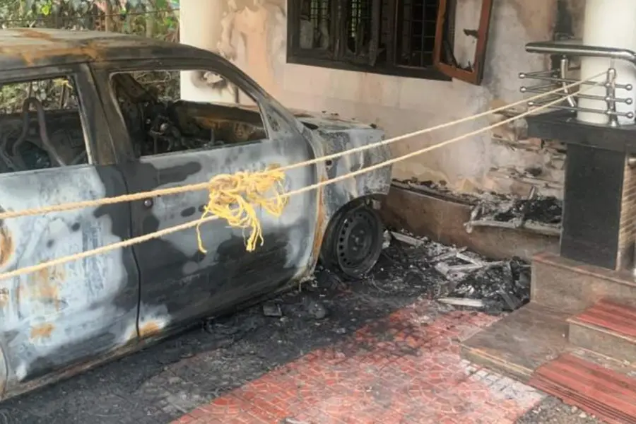 House set ablaze in Palakkad; Tipper truck, car gutted in fire