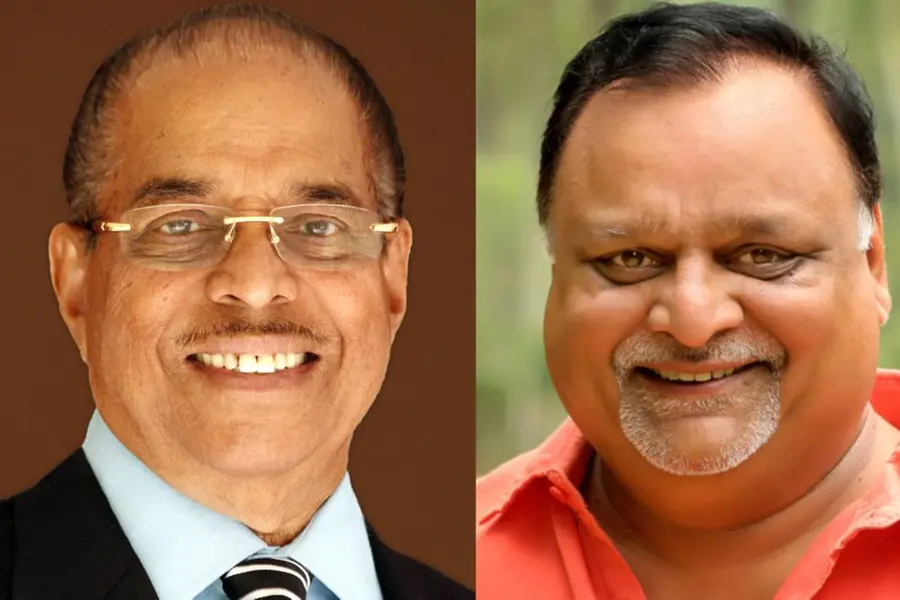PV Chandran is Chairman of Mathrubhumi, MV Shreyams Kumar Managing Director