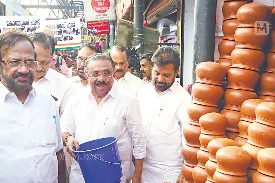 Congress members embark on bucket fund collection in Thiruvananthapuram