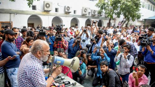 Journalists protest police action in NewsClick case