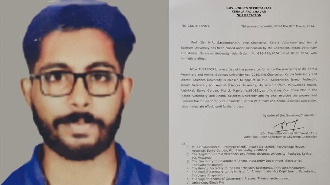 P C Saseendran to take over as officiating VC of KVASU Wayanad