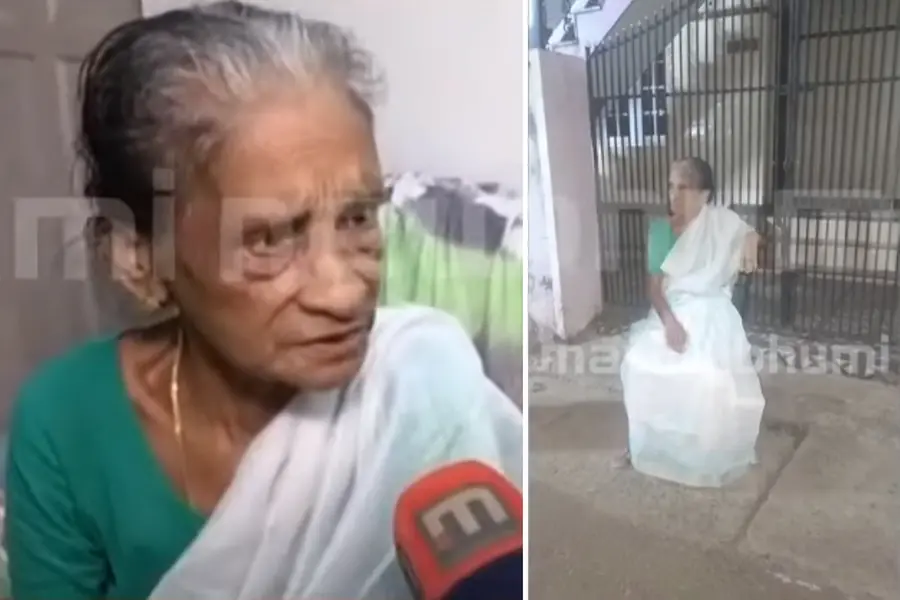 Daughter locks house; woman breaks door to gain entry