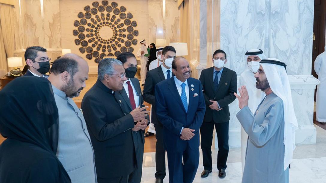 Sheikh Mohamed bin Rashid receives Kerala CM in Dubai | Mathrubhumi English