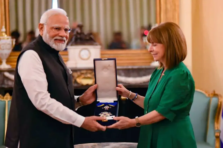 PM Modi conferred with Grand Cross of the Order of Honour in Greece ...