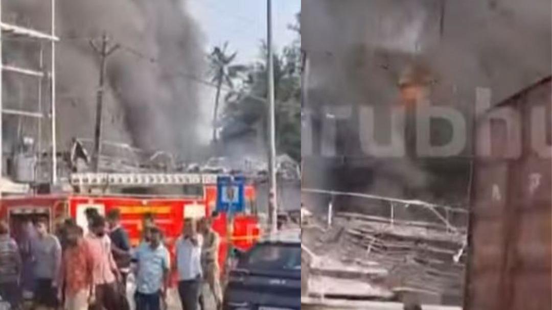 Fire breaks out at multi-storey building in Angamaly | Mathrubhumi English