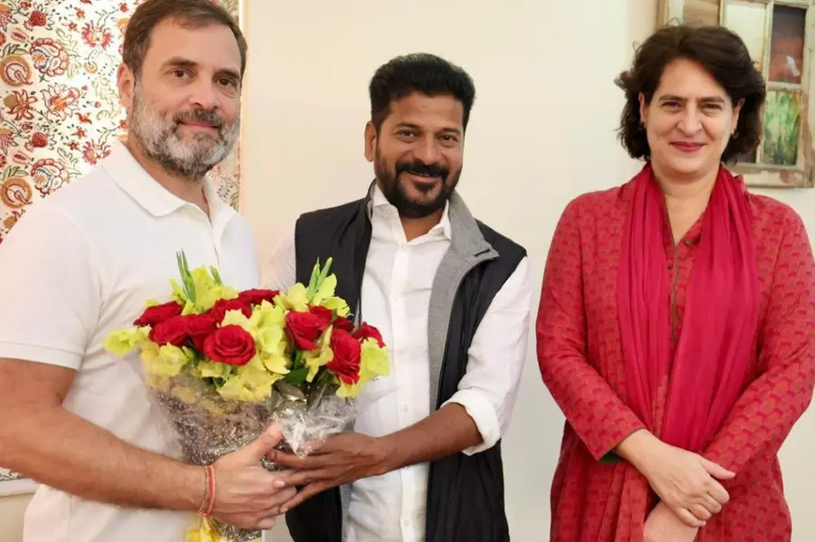 Revanth Reddy to take oath today, meets Cong high command in Delhi