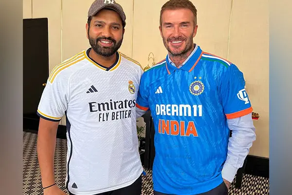ICC CWC 2023: Rohit Sharma meets David Beckham in Mumbai