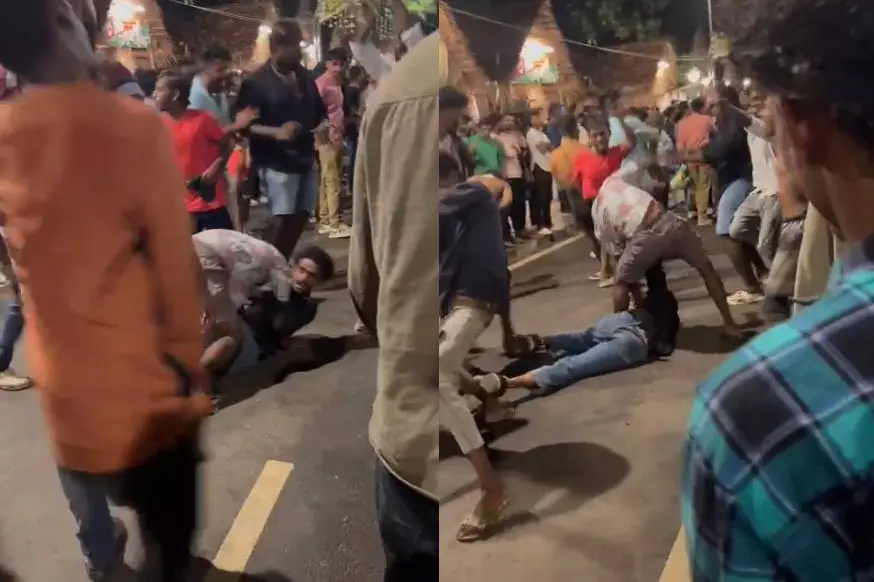 Brawl breaks out between youths in TVM's Manaveeyam Veedhi | VIDEO