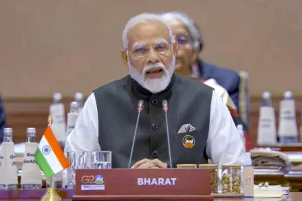 Modi makes opening address at G20 summit with country name plate ...