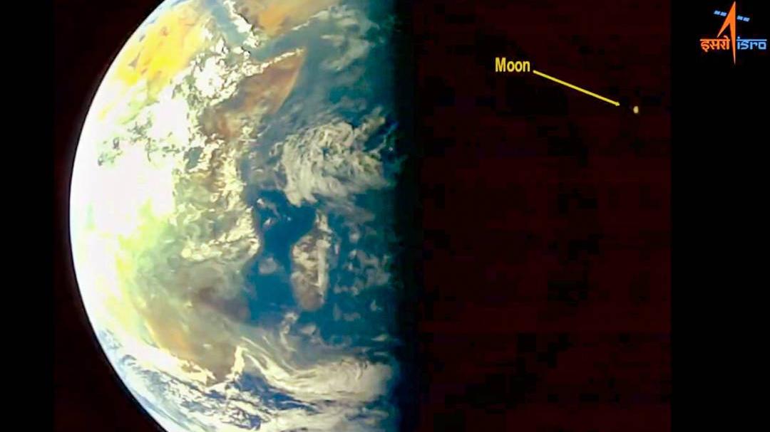 Aditya-L1 camera takes a selfie, images of Earth, Moon