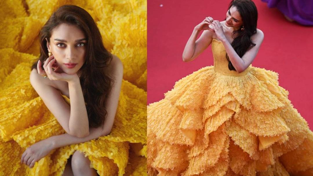 Aditi Rao Hydari stuns in yellow floor-length gown at Cannes 2023