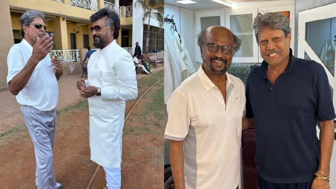 Two legends in one frame: Rajnikanth meets Kapil Dev