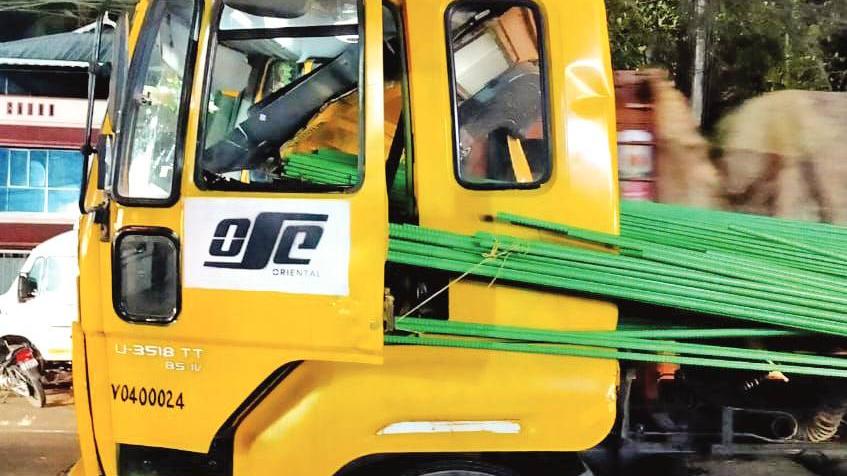 Four workers injured in freak accident as construction rods crash into ...