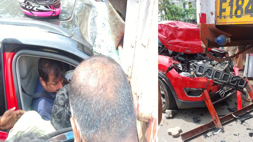 Alappuzha MP AM Ariff injured in car accident