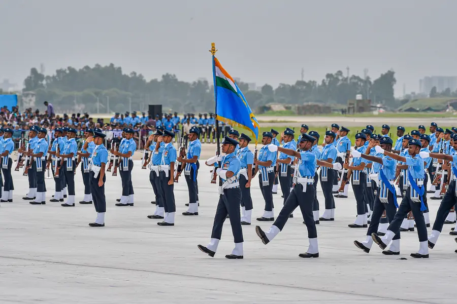 Ceremonial parade, indigenous fatigues main highlights of IAF's 90th ...