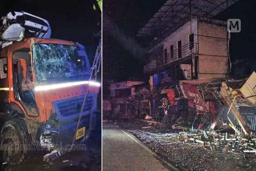 Dozing driver rams truck into several shops in Kannur; no casualties