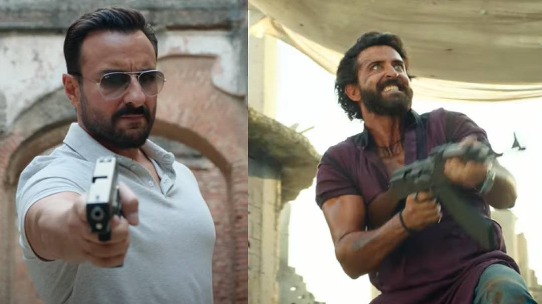 Saif Ali Khan, Hrithik Roshan lock horns in 'Vikram Vedha' teaser Saif Ali Khan, Hrithik Roshan lock horns in 'Vikram Vedha' teaser