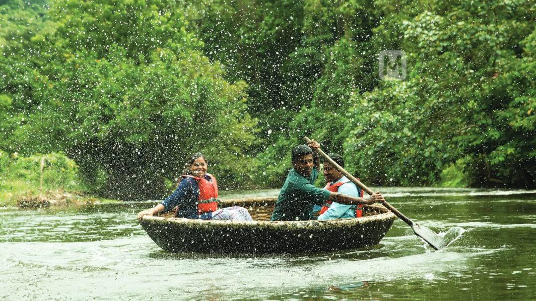 Long distance Coracle rides at Adavi eco tourism site fascinate travellers