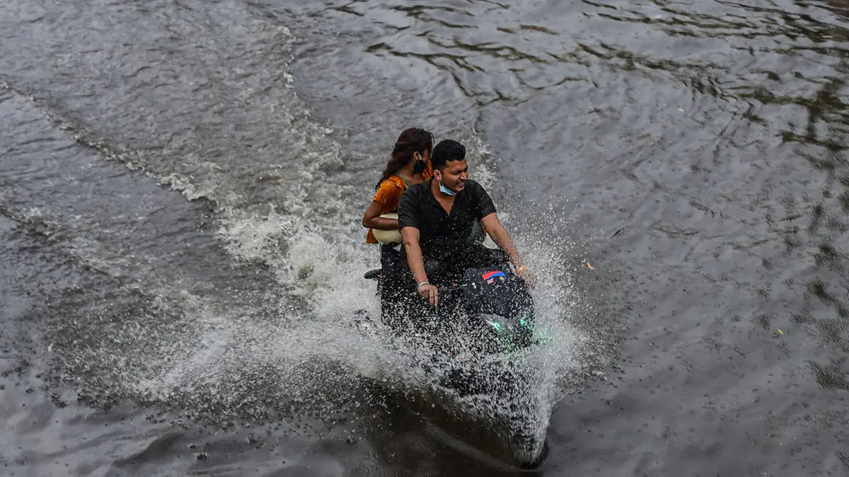 Monsoon rain in capital city